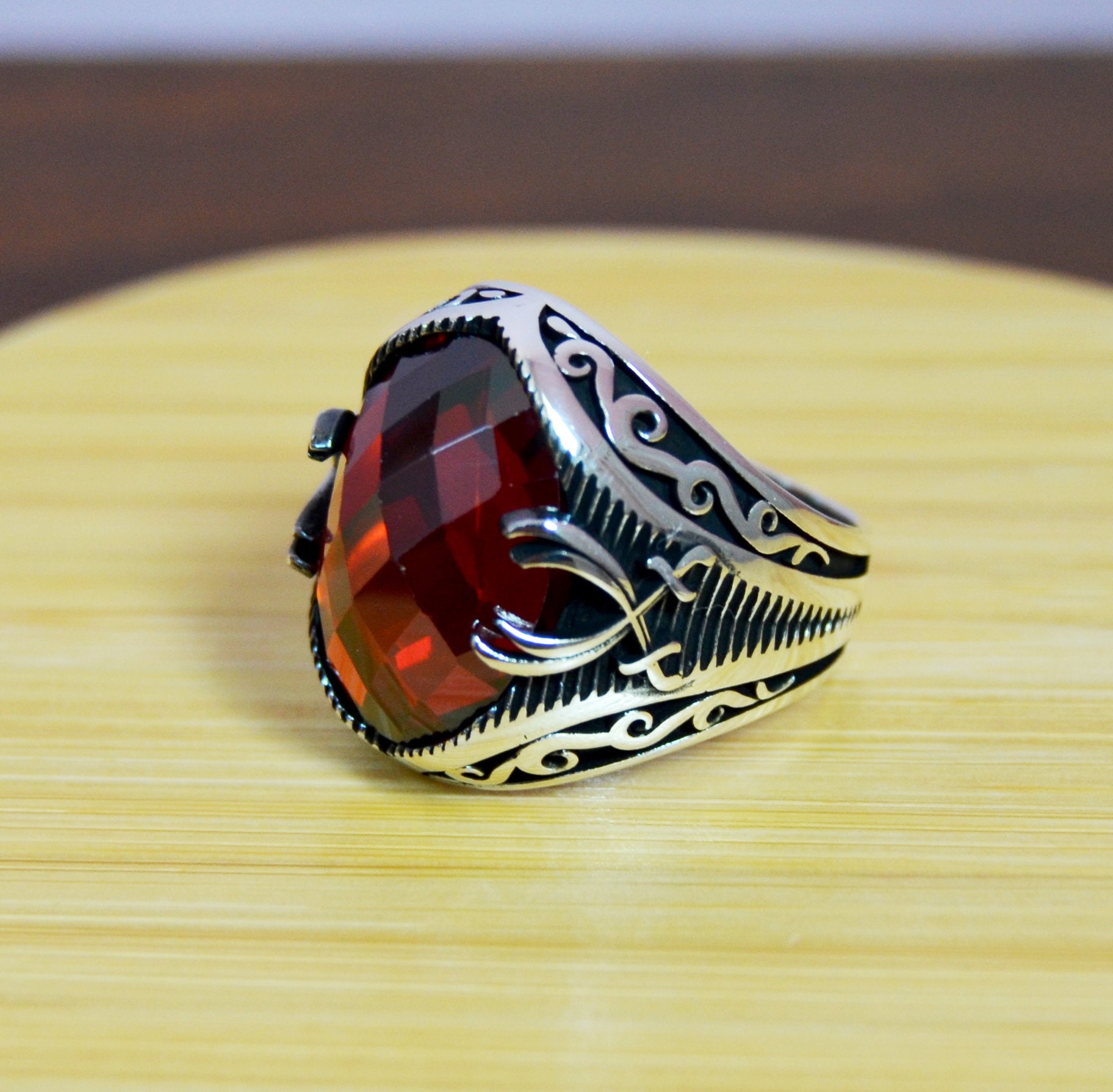 Mens Handmade Ring Turkish Handmade Silver Men Ring Ottoman | Etsy