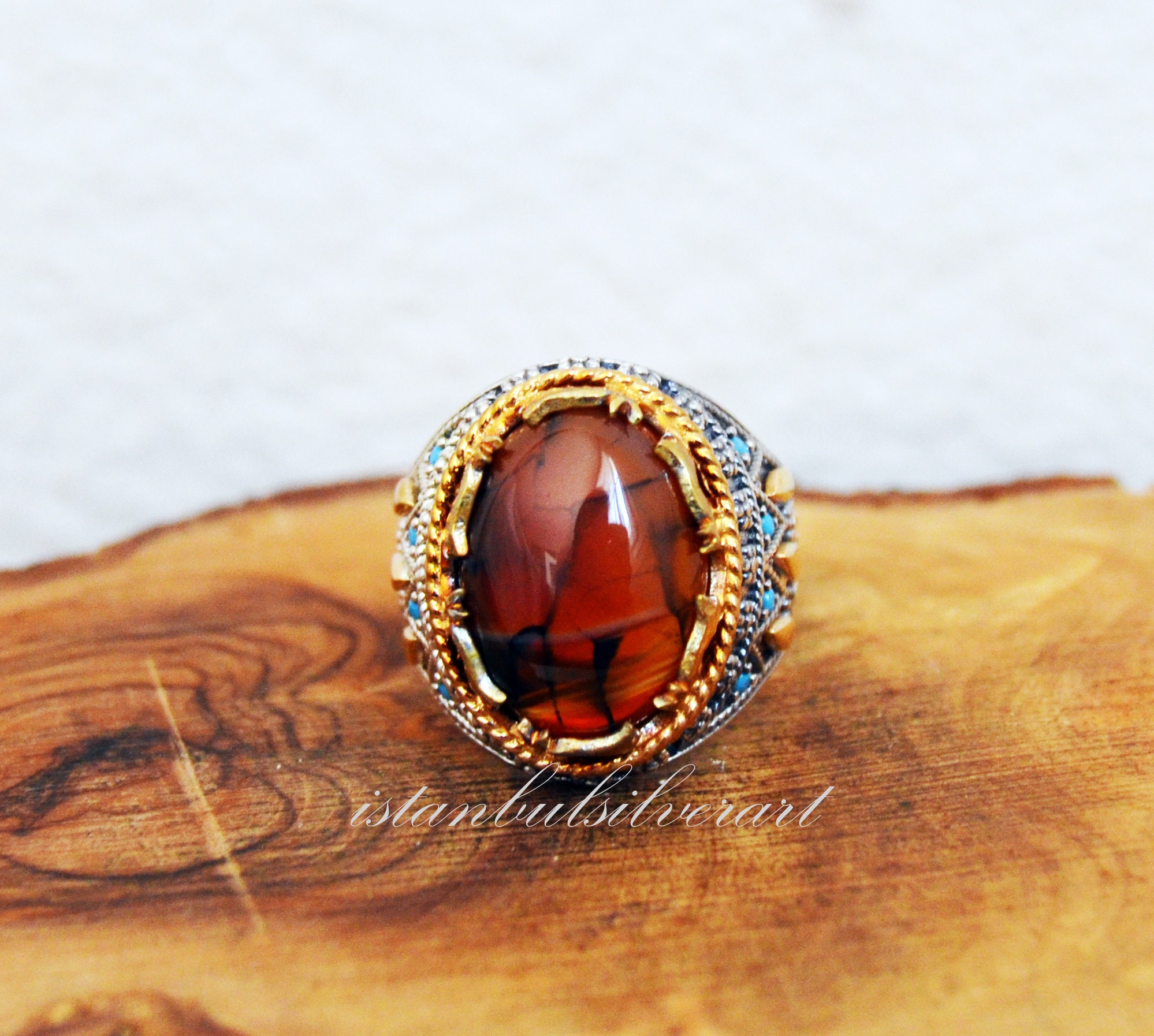 Mens Handmade Ring Turkish Handmade Silver Ring Ottoman Mens | Etsy