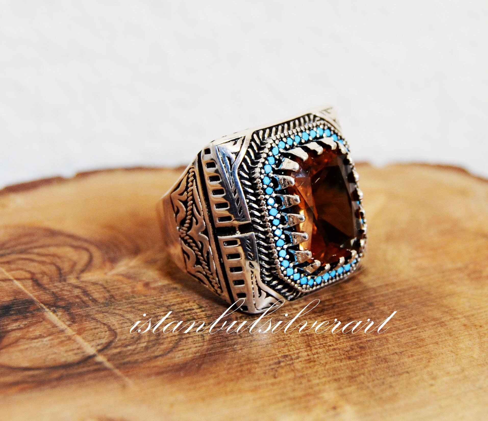 Mens Handmade Ring Turkish Handmade Silver Ottoman Men Ring | Etsy