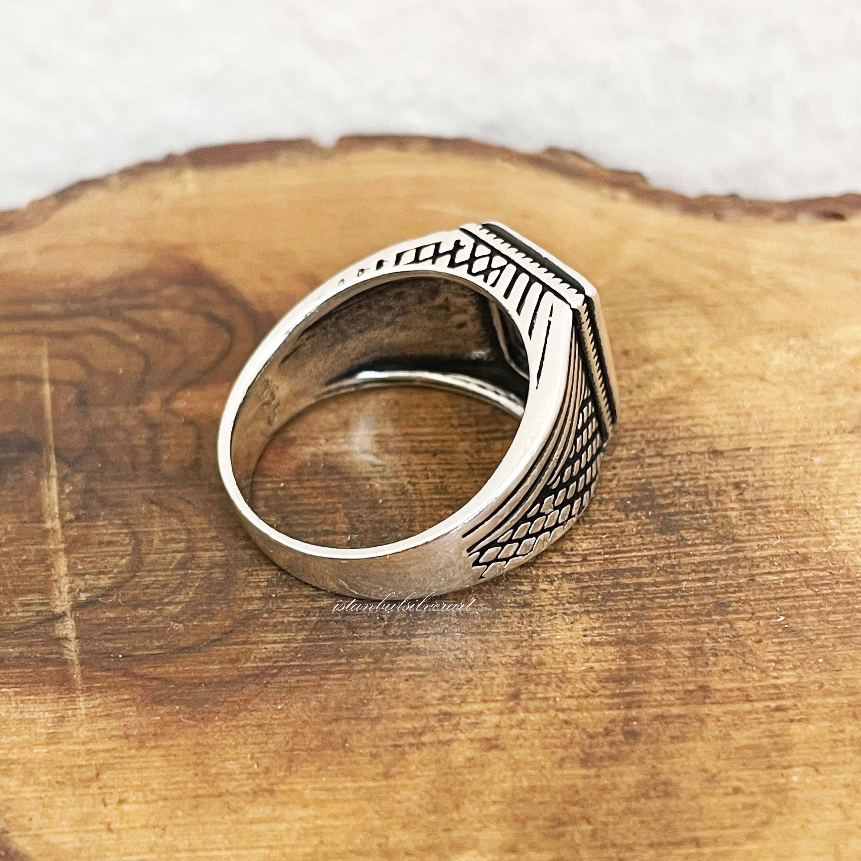 Mens Handmade Ring Turkish Handmade Silver Men Ring Ottoman | Etsy