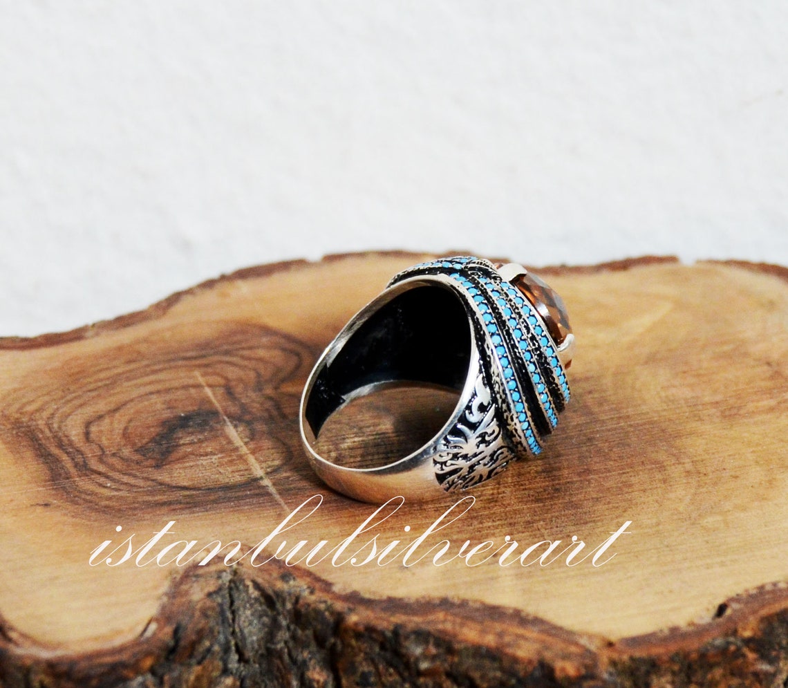Mens Handmade Ring Turkish Handmade Silver Ottoman Men Ring - Etsy
