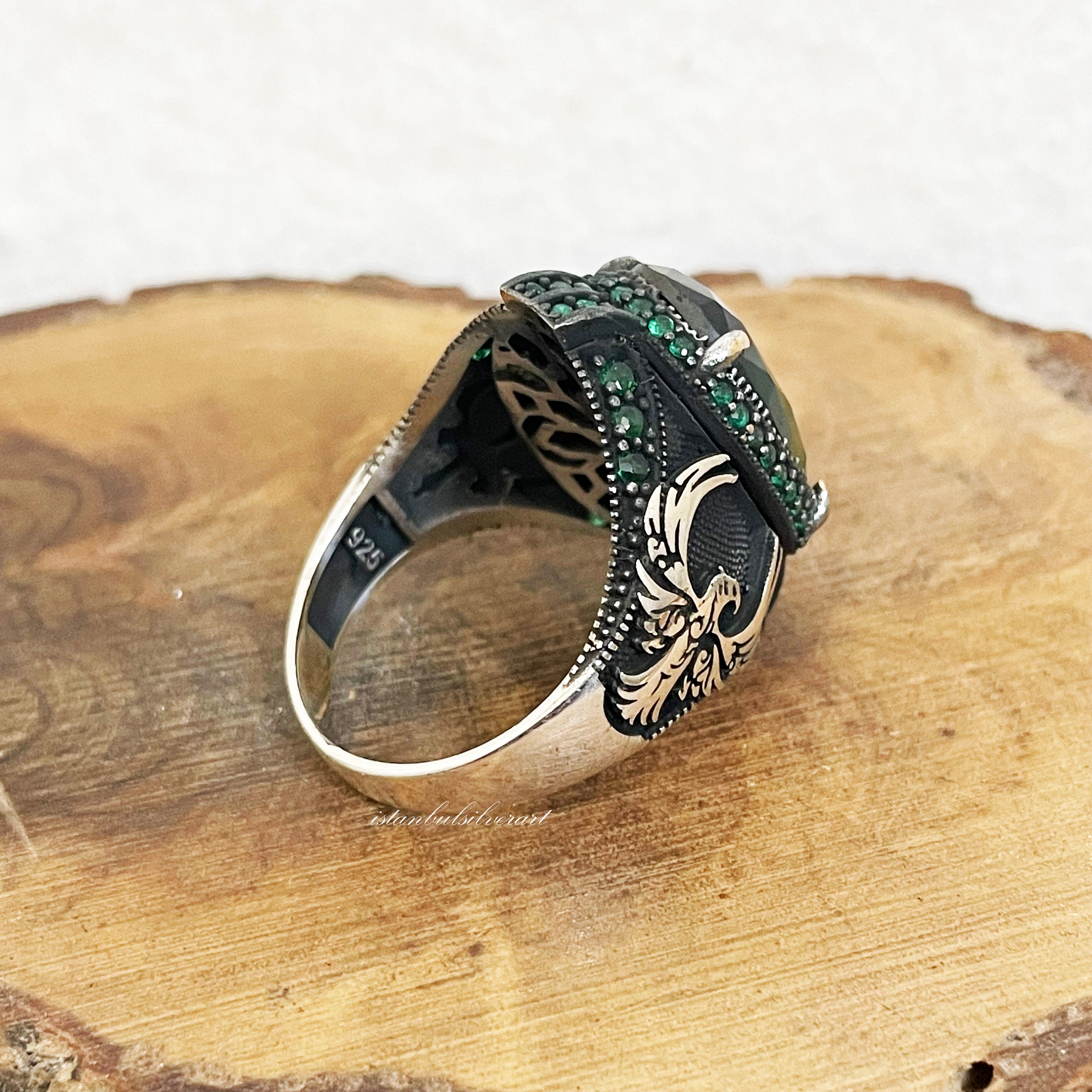 Mens Handmade Ring Turkish Handmade Silver Men Ring | Etsy