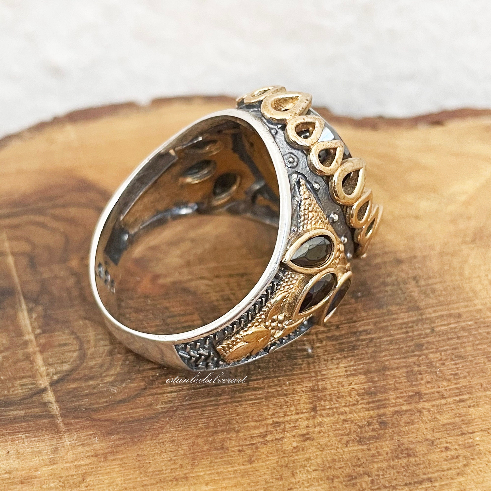 Anillo hecho a mano para hombres Anillo turco de plata hecho - Etsy España