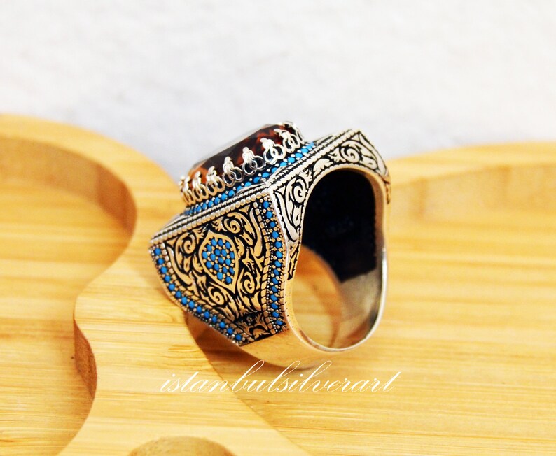 Mens Handmade Ring Turkish Handmade Silver Ottoman Men Ring - Etsy