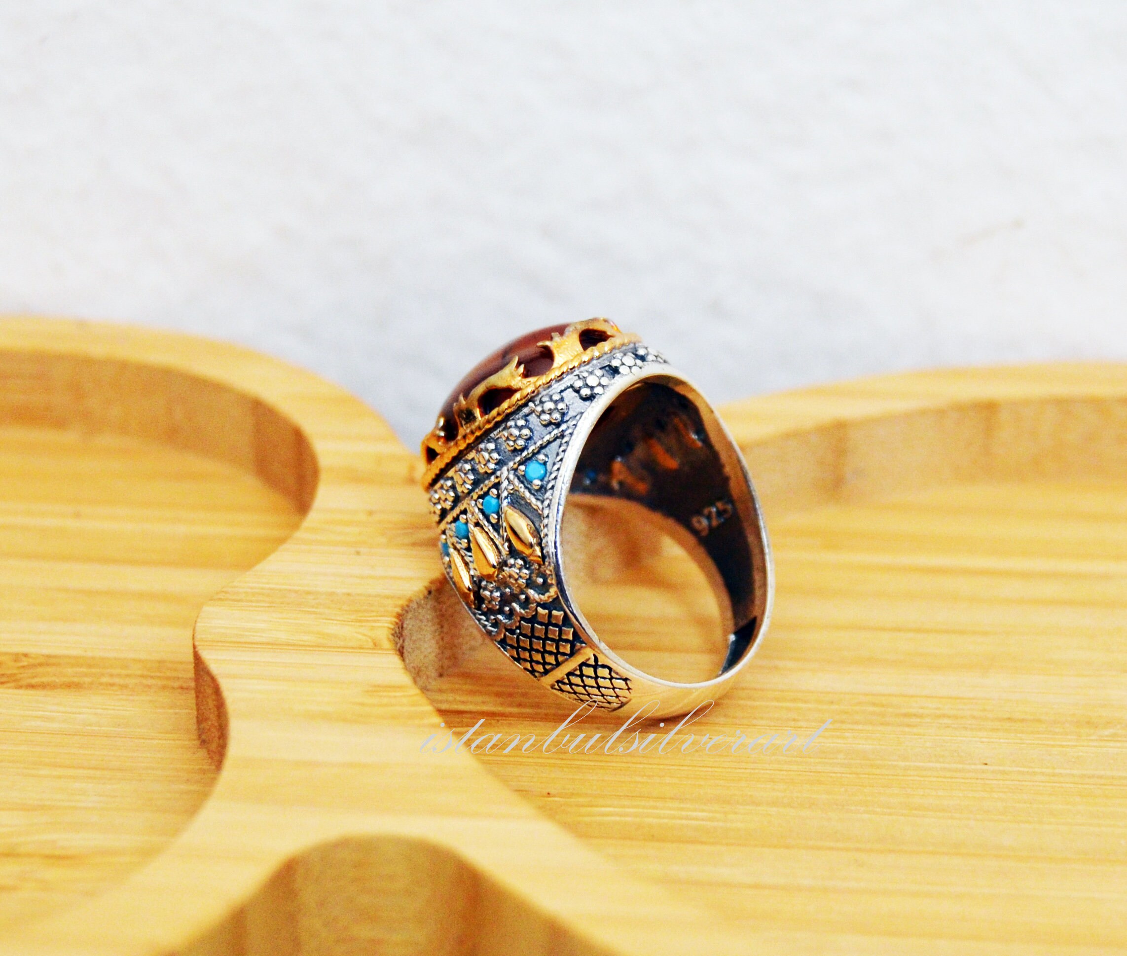 Mens Handmade Ring Turkish Handmade Silver Ring Ottoman Mens | Etsy