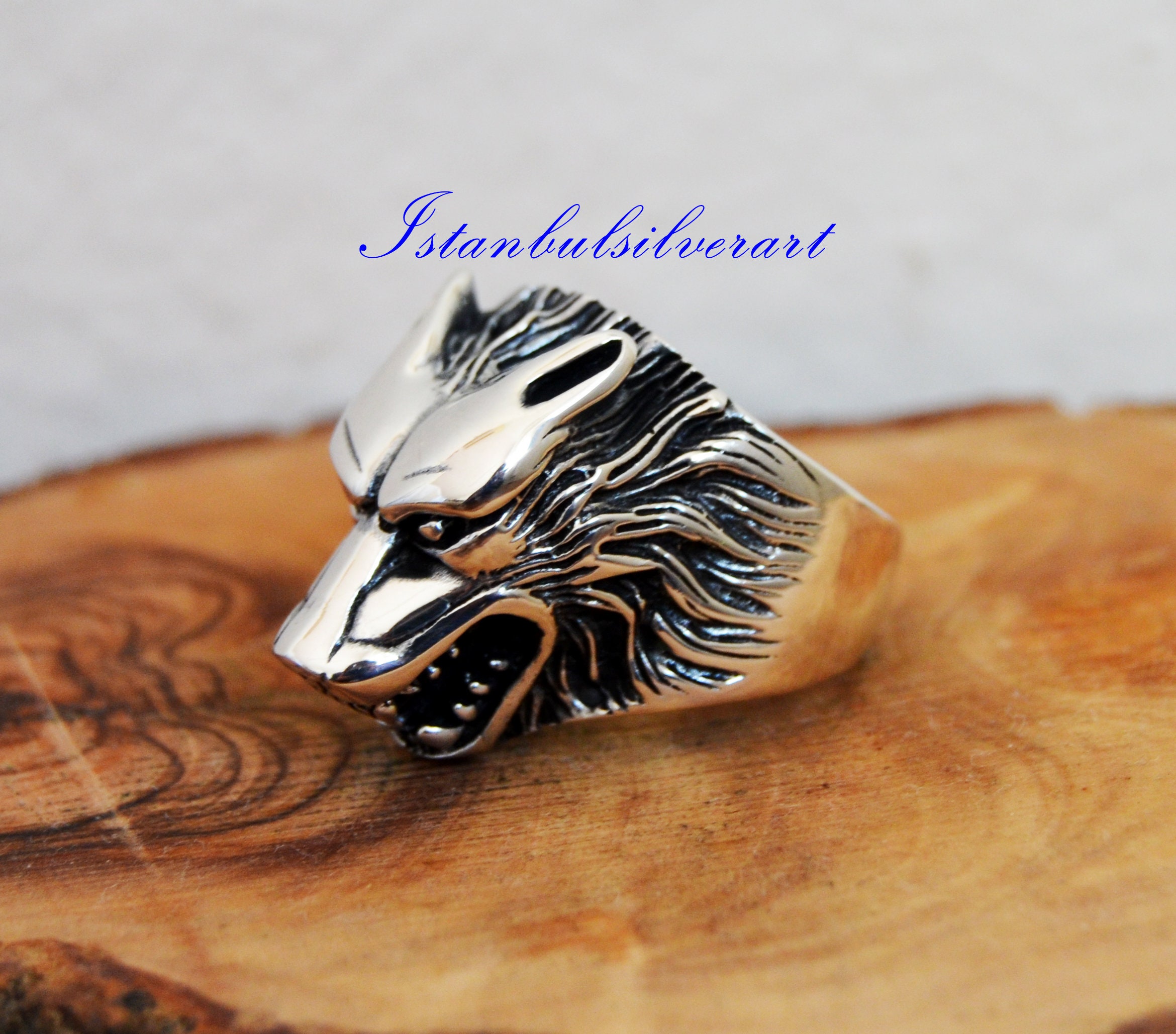Wolf Ring Handmade Sterling Silver Ring Animal Wrap Ring | Etsy