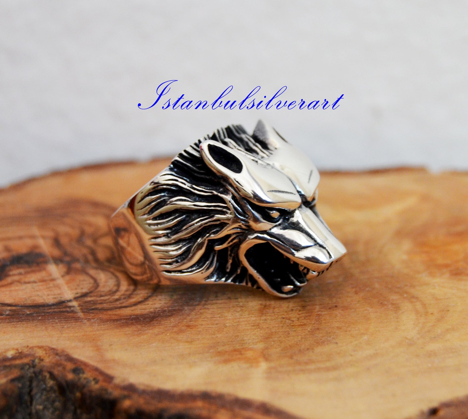 Wolf Ring Handmade Sterling Silver Ring Animal Wrap Ring | Etsy