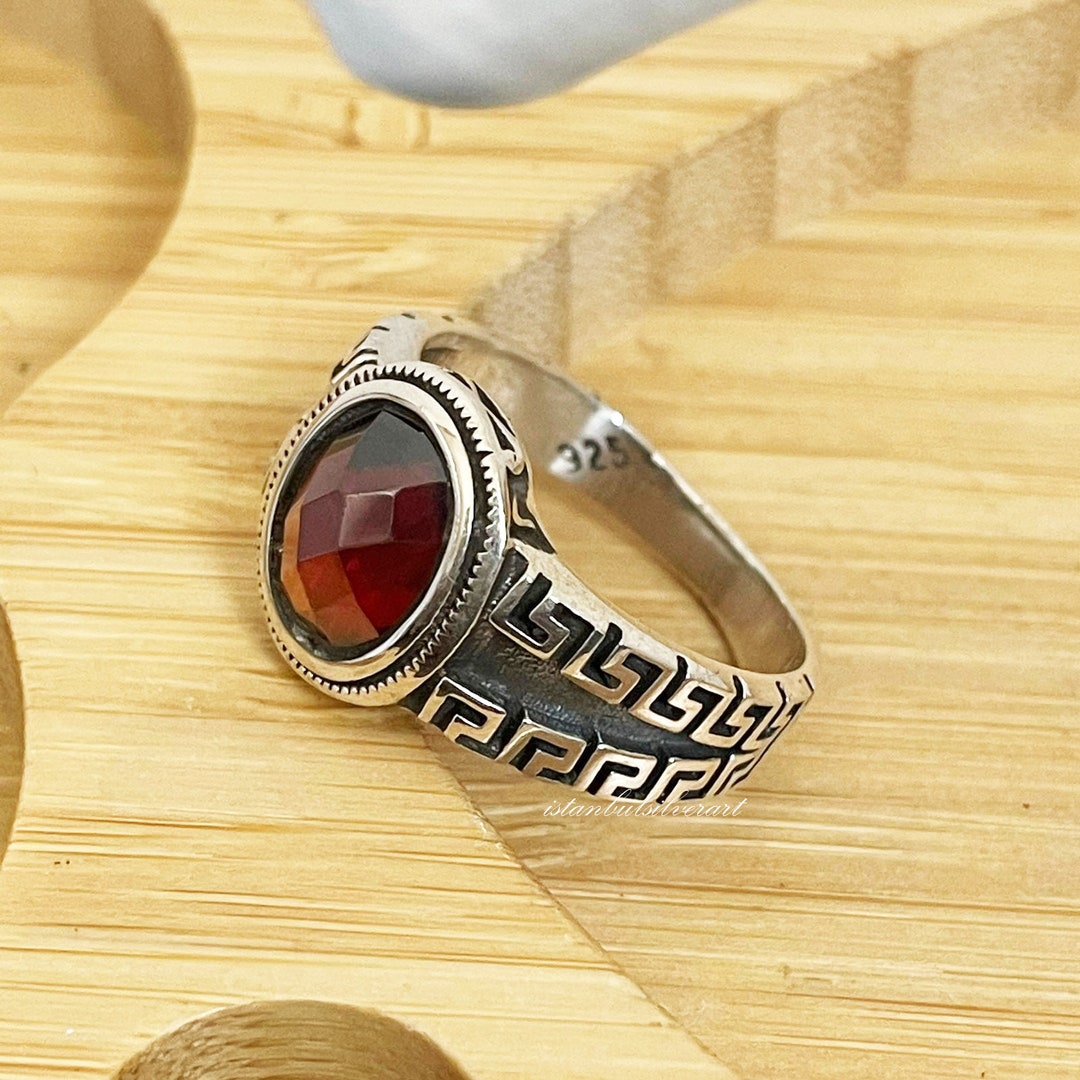 Bague homme faite main, bague homme turque en argent faite main, bague ...