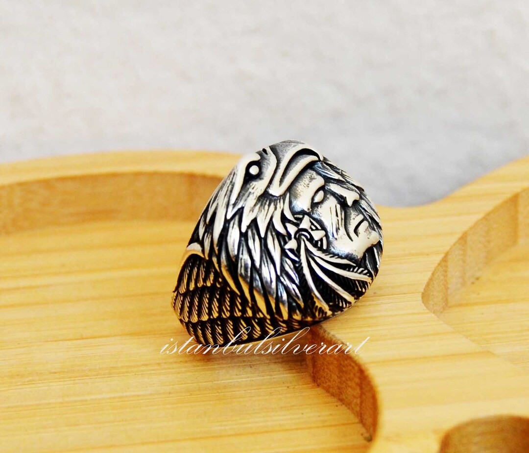 Handmade Sterling Silver Eagle Ring: Ottoman Turkish Mens Jewelry - Etsy
