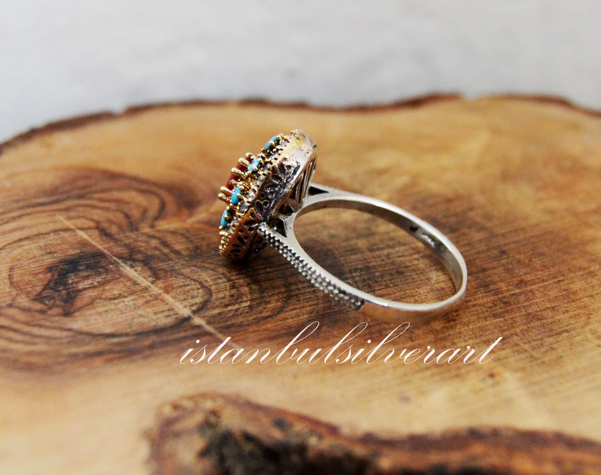 Handmade Ring Women Turkish Handmade Silver Ladies Ring | Etsy