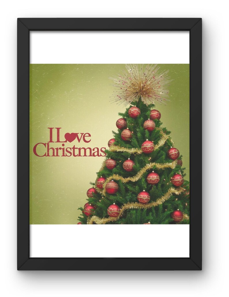 I Love Christmas Digital Printable - Etsy