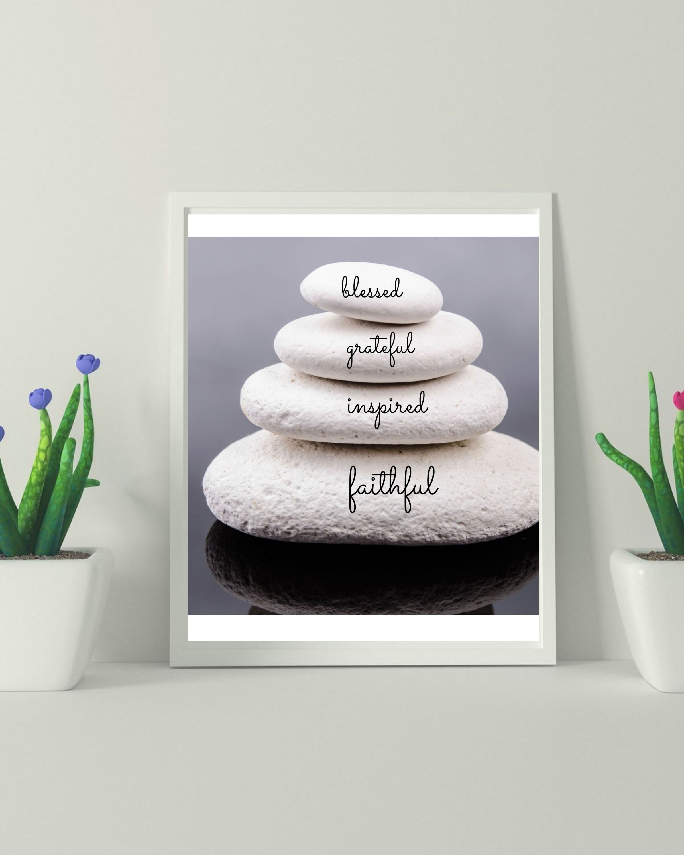 Words on Rocks Printable - Etsy