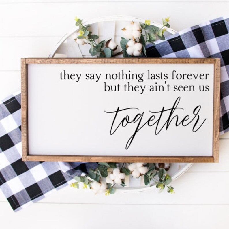 Love Song Sign/wedding Gift/framed Wood Song Lyric Sign/some - Etsy