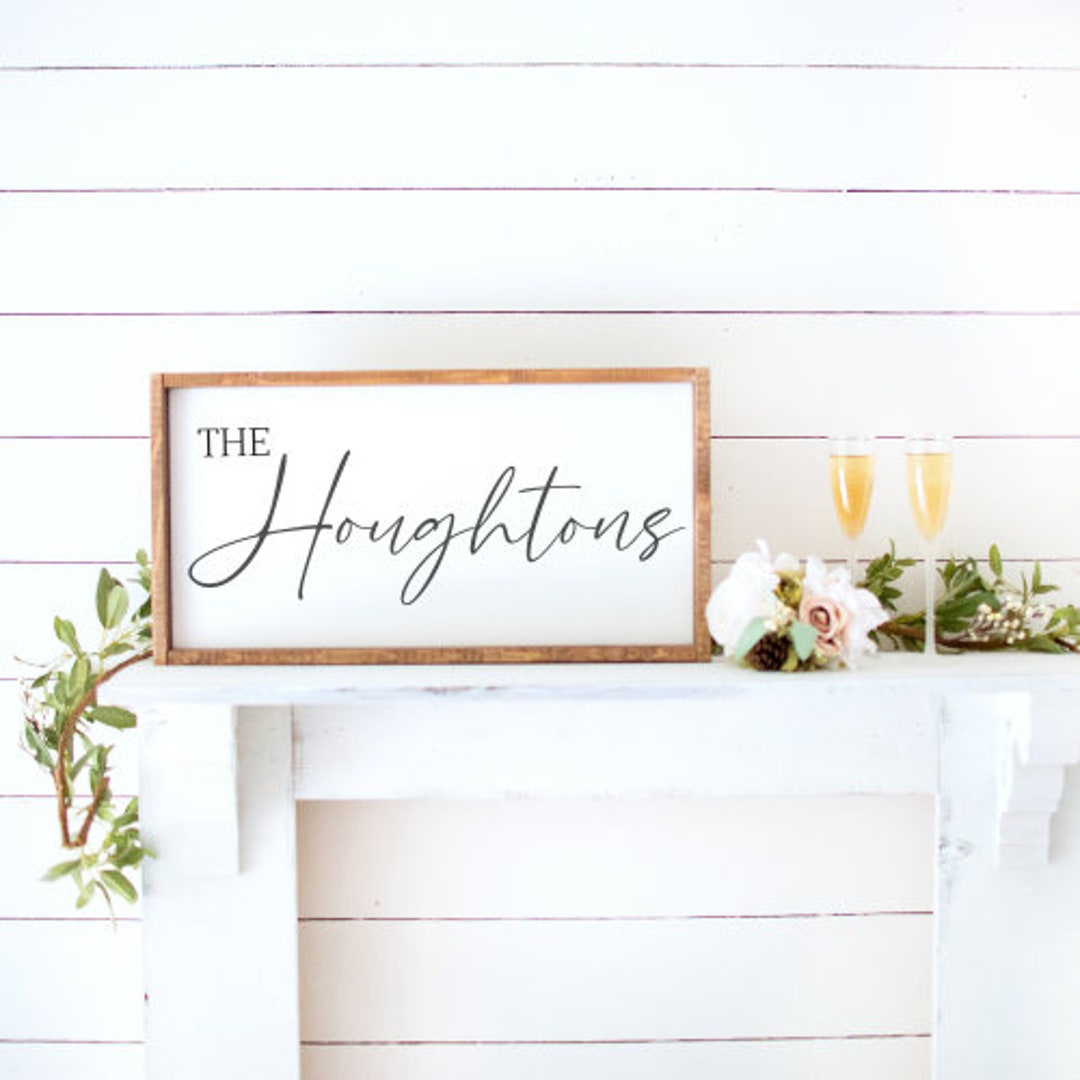 Family Name Sign/newlywed Sign/master Bedroom Above Bed - Etsy