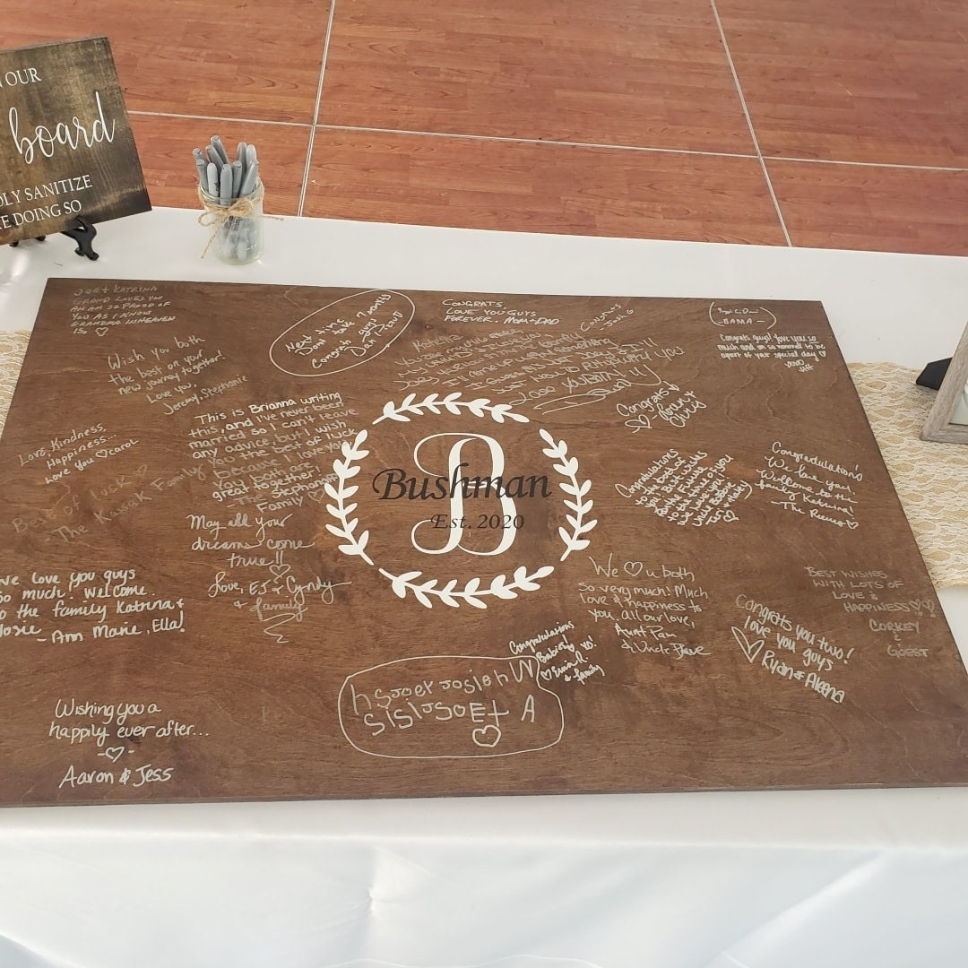Alternative Guest Book/custom Wedding Guest Signing Board/wood - Etsy