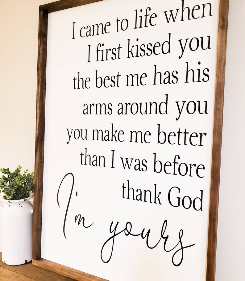 Love Song Sign/wedding Gift/framed Wood Song Lyric Sign/thank - Etsy