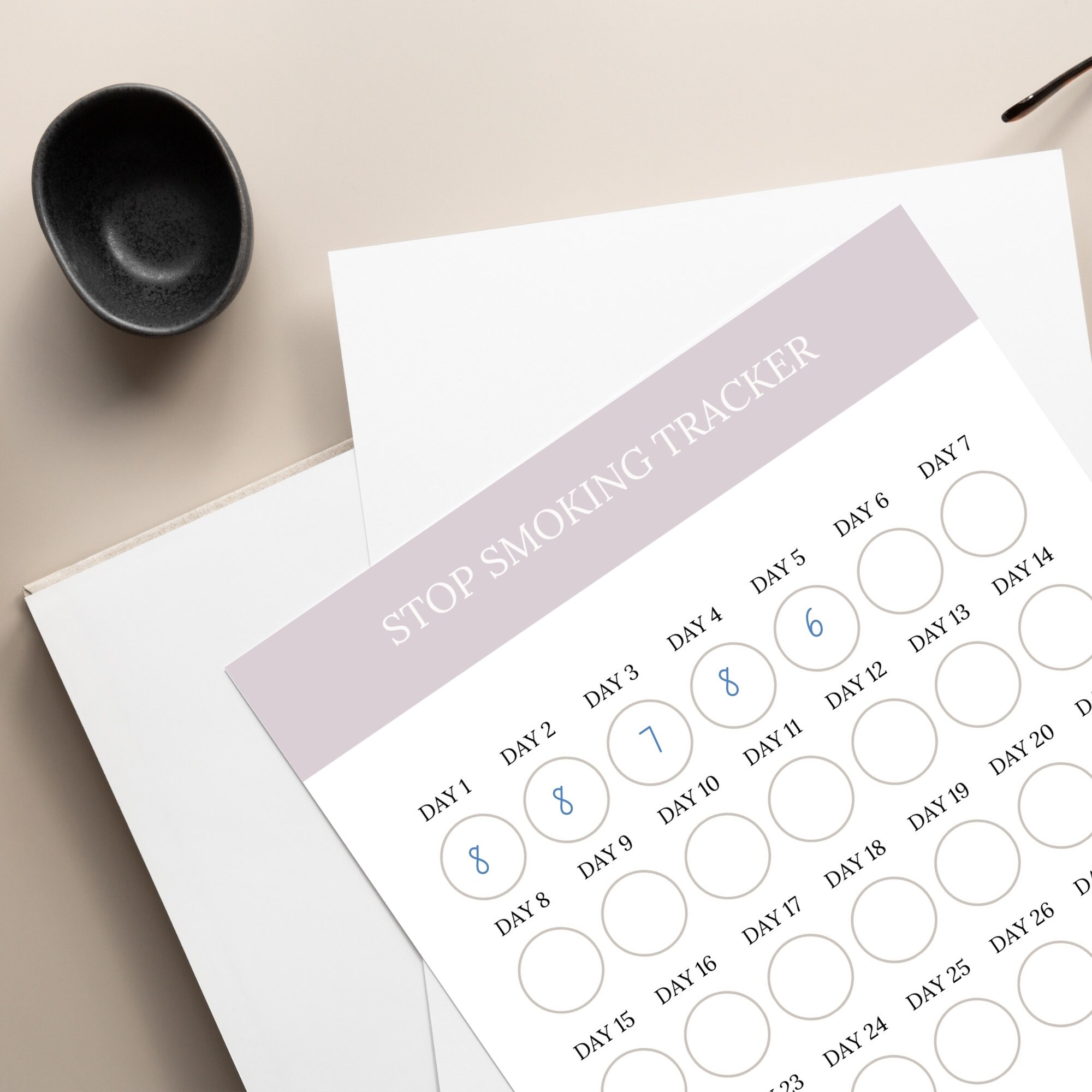 Stop Smoking Tracker, Printable, Digital Download, Quit Smoking, Smoking, Vaping, Habit Tracker ...