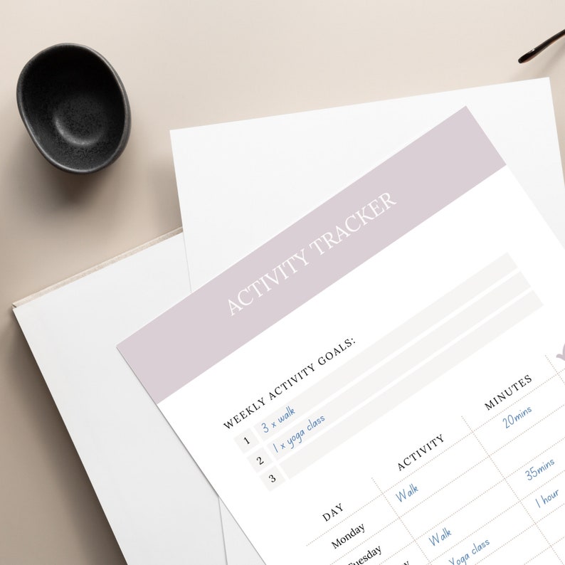 Activity Tracker, Printable, Digital Download, Workout Tracker, Fitness ...