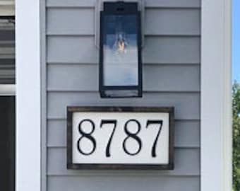 Farmhouse Style House Number Sign, House Number Sign,number Sign ...