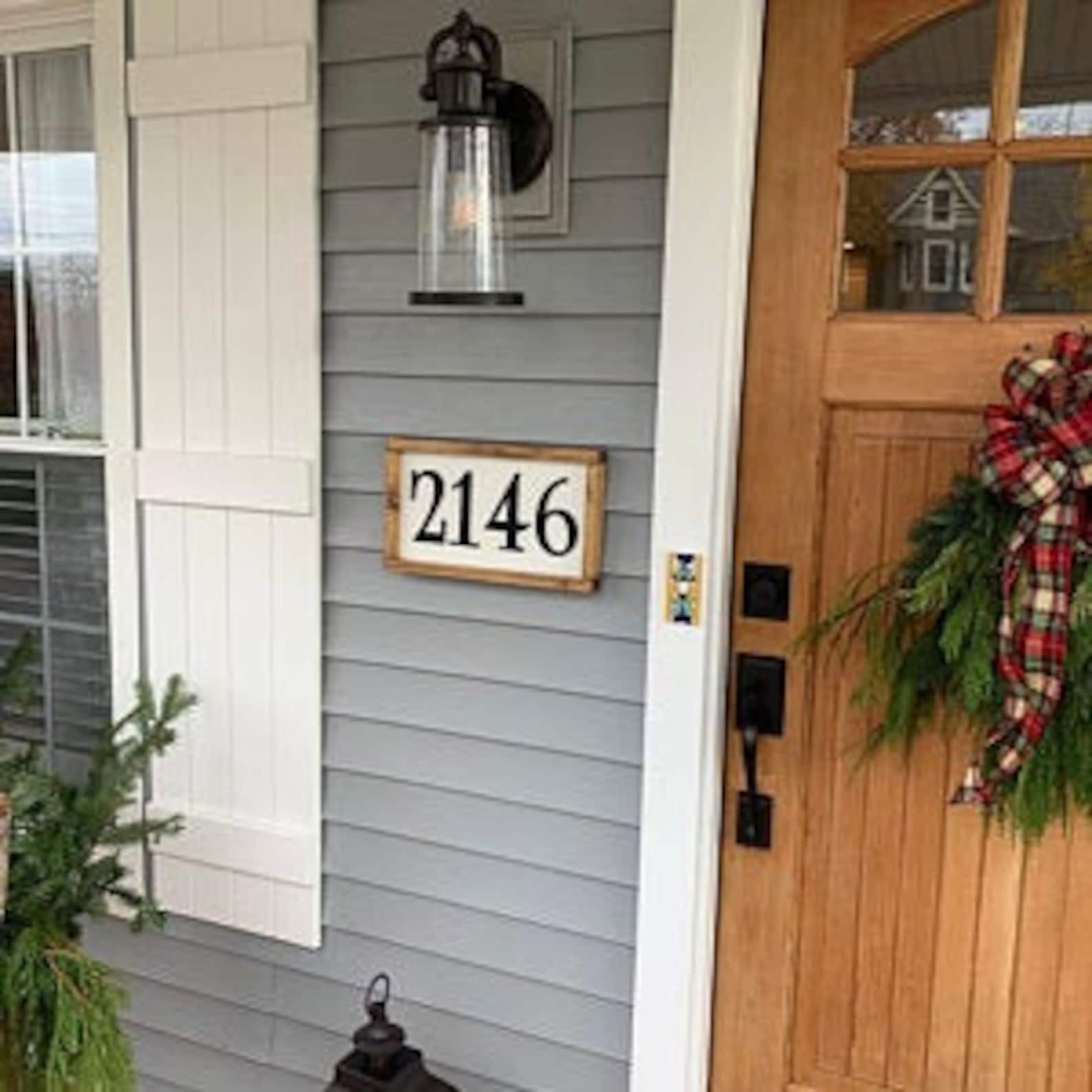 4 Number Farmhouse Style House Number Sign, House Number Sign,number ...