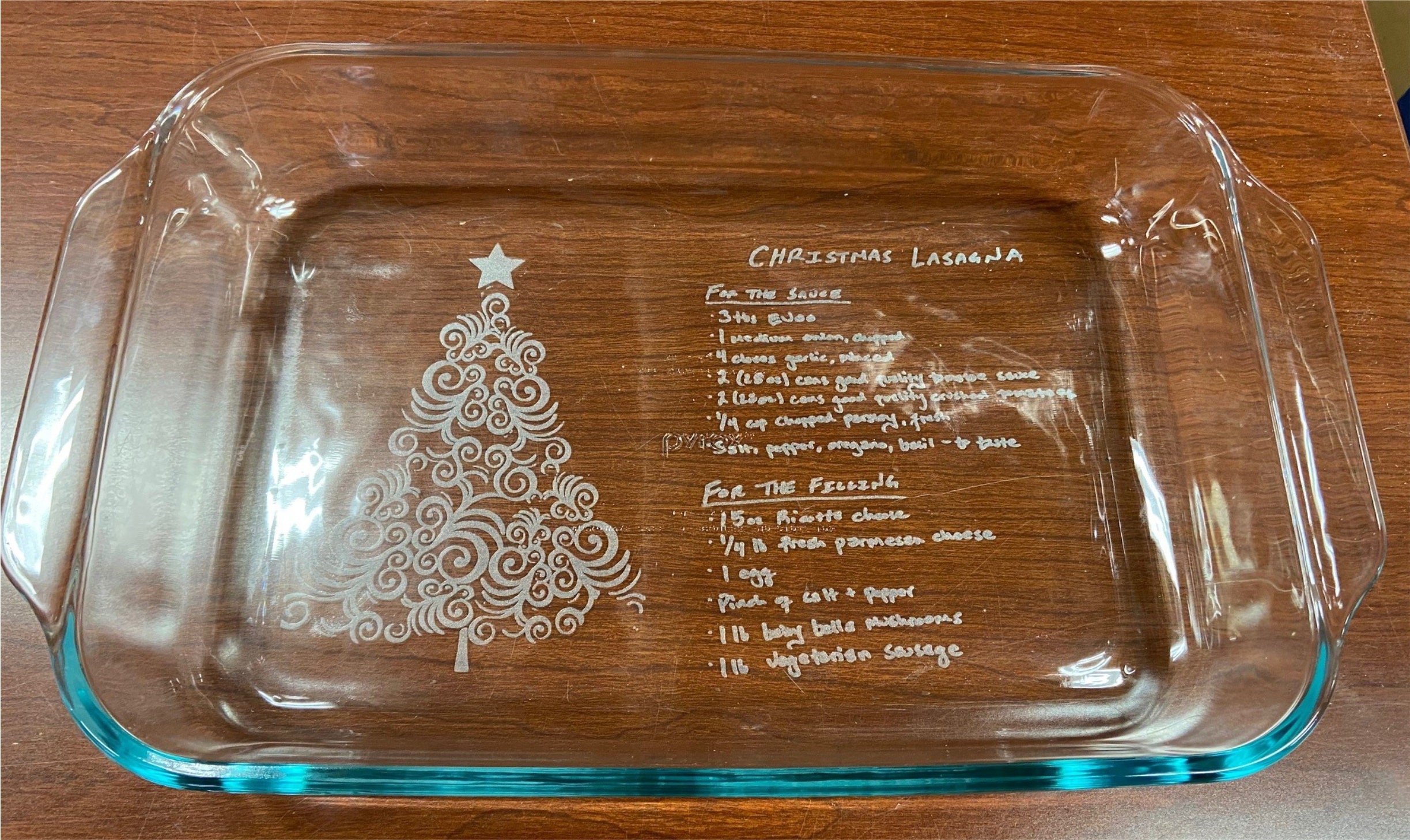 Personalized Casserole Dish Pyrex Baking Dish Engraved Name Present ...
