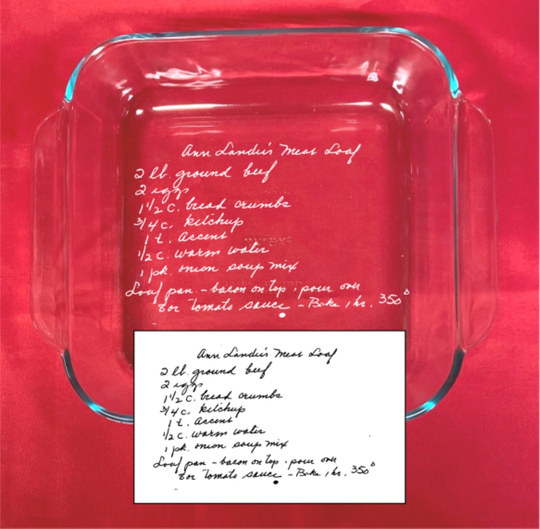 Personalized Casserole Dish Pyrex Baking Dish Engraved Name Present ...