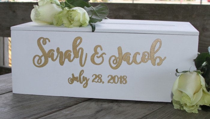 White Wedding Card Box Card Holder Rustic Wedding Decor | Etsy