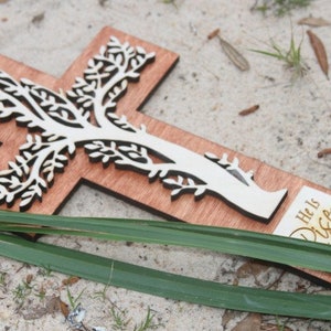 Tree of Life Cross Baptism Cross Confirmation Cross Wood Engraved Cross ...