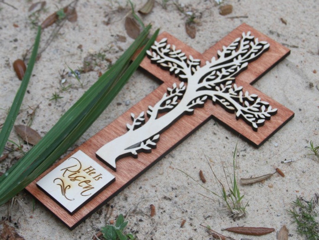 Tree of Life Cross Baptism Cross Confirmation Cross Wood Engraved Cross ...