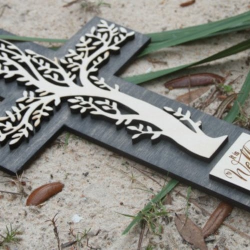 Large Tree of Life Cross With Quote Baptism Cross Confirmation - Etsy