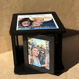 Rotating Photo Box, Memory Photo Frame,family Photo Frame,wooden Photo ...