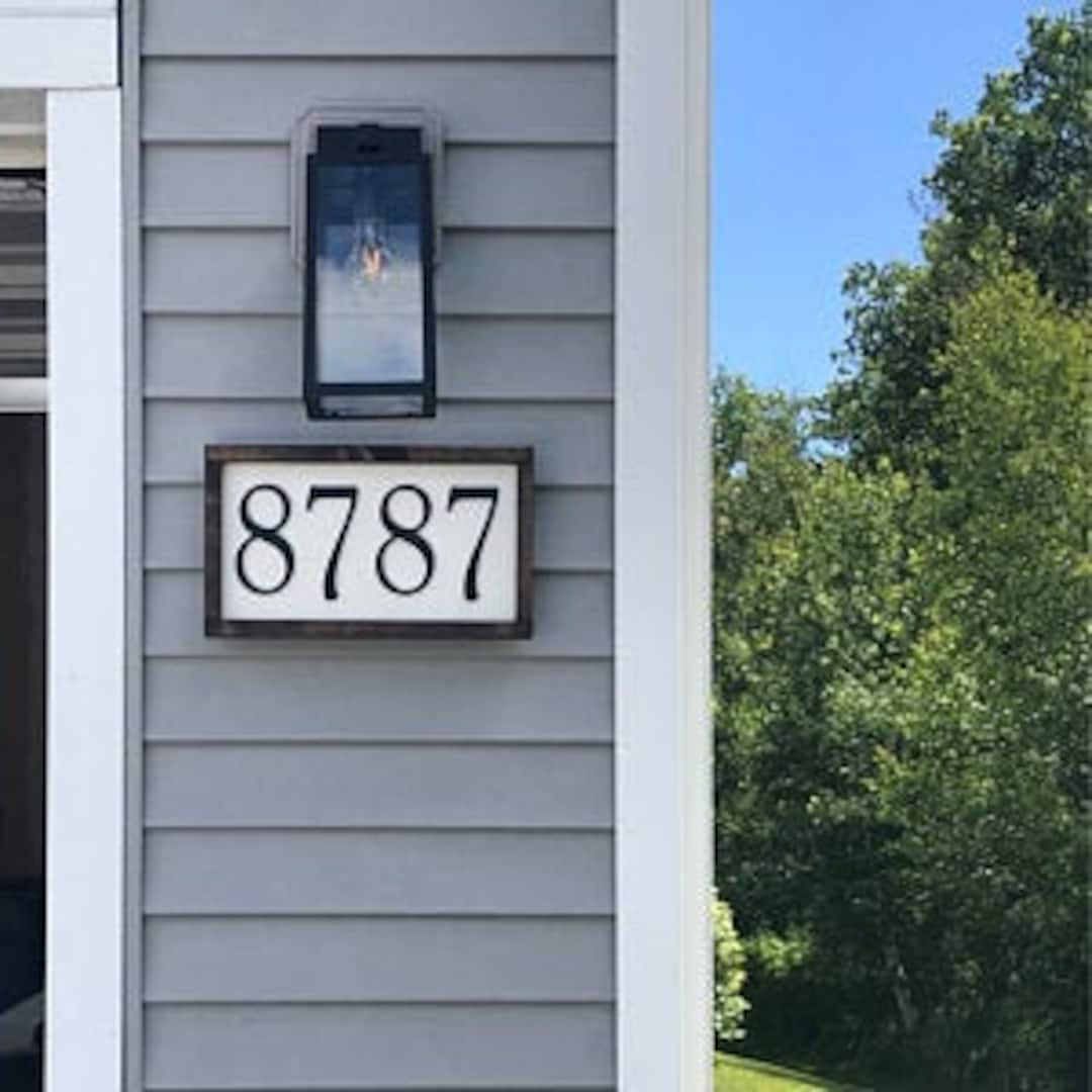 4 Number Farmhouse Style House Number Sign, House Number Sign,number ...