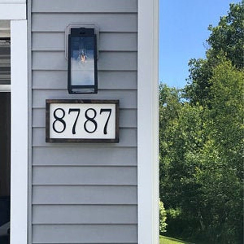 4 Number Farmhouse Style House Number Sign House Number - Etsy