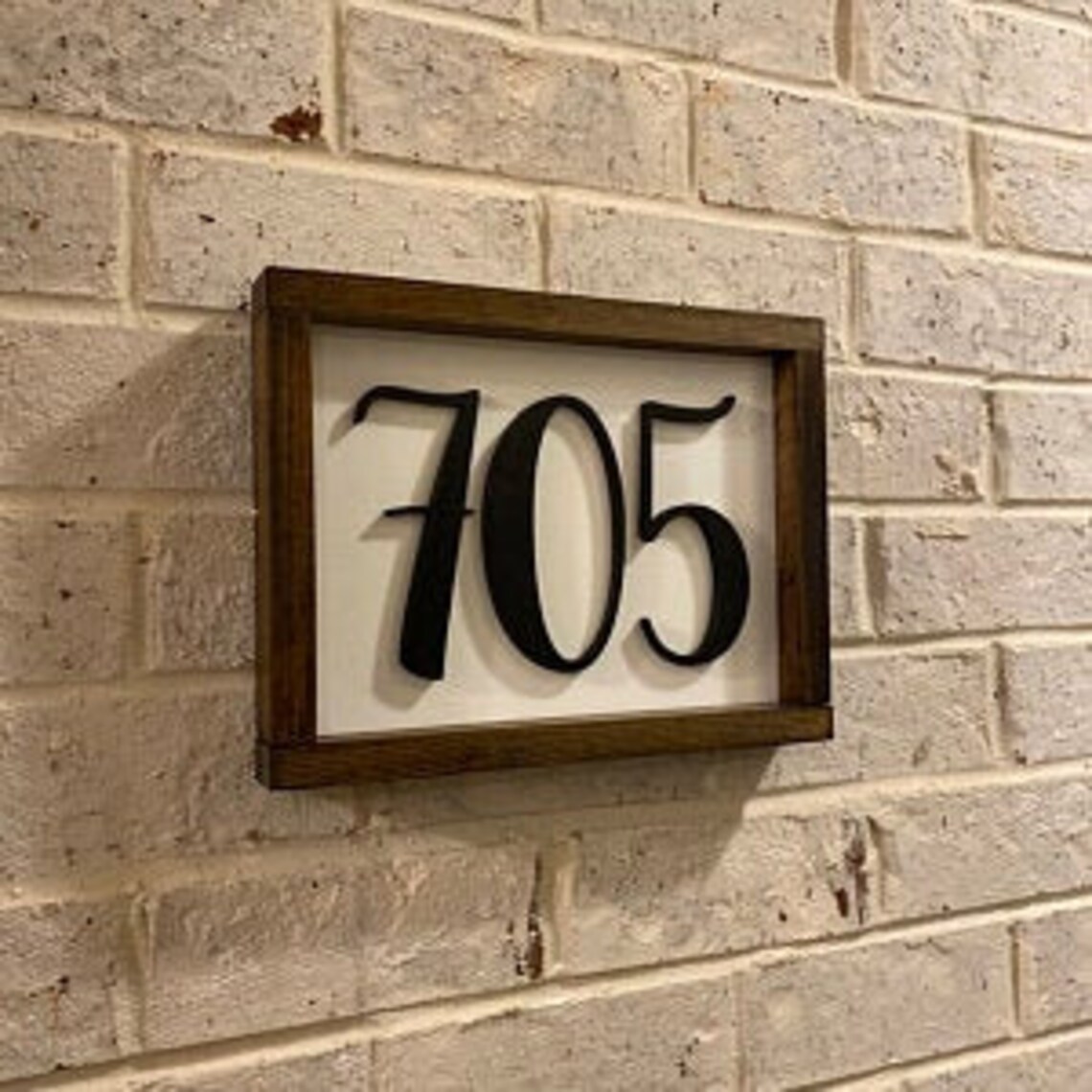 3 Number Farmhouse Style House Number Sign, House Number Sign,number ...