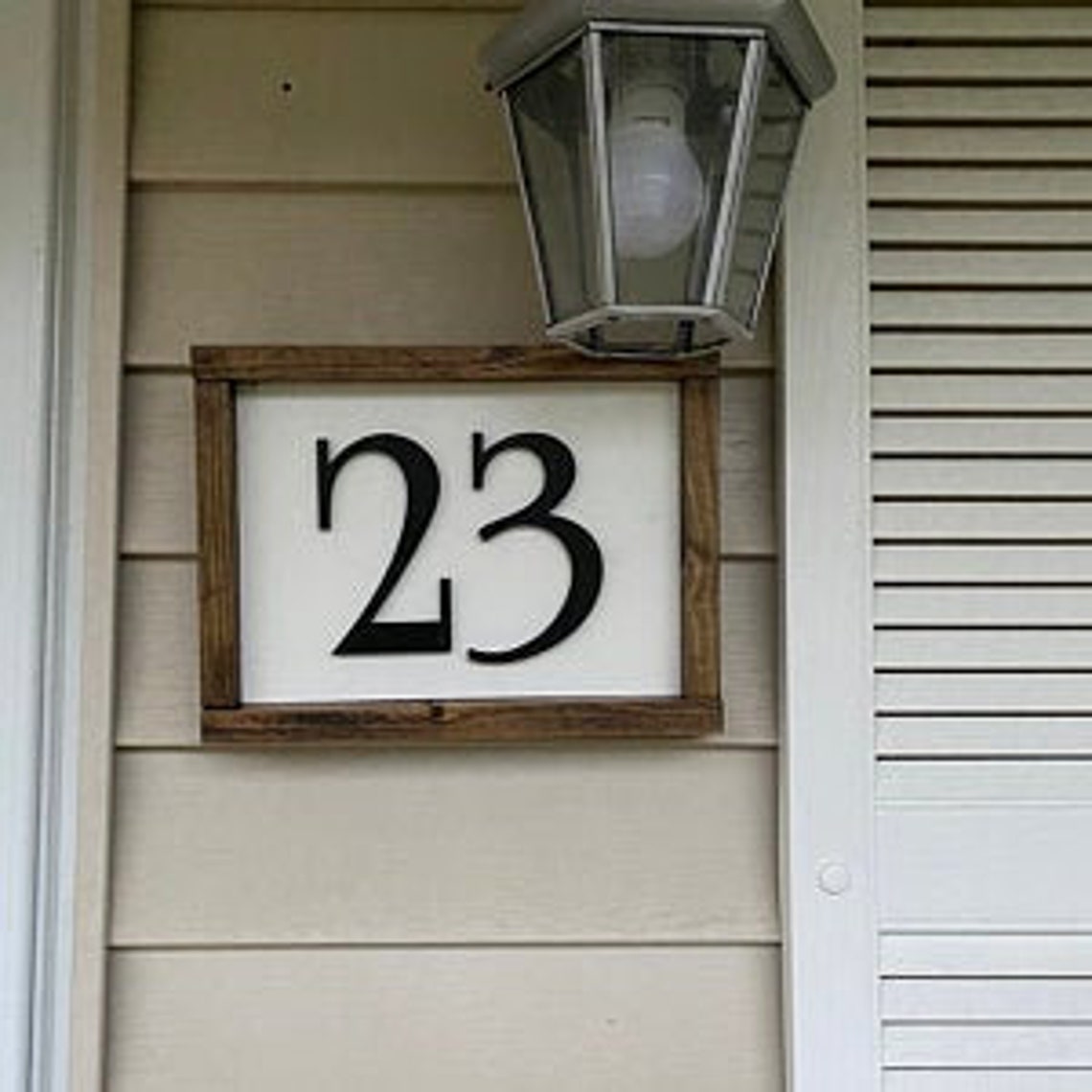 2 Number Farmhouse Style House Number Sign House Number - Etsy