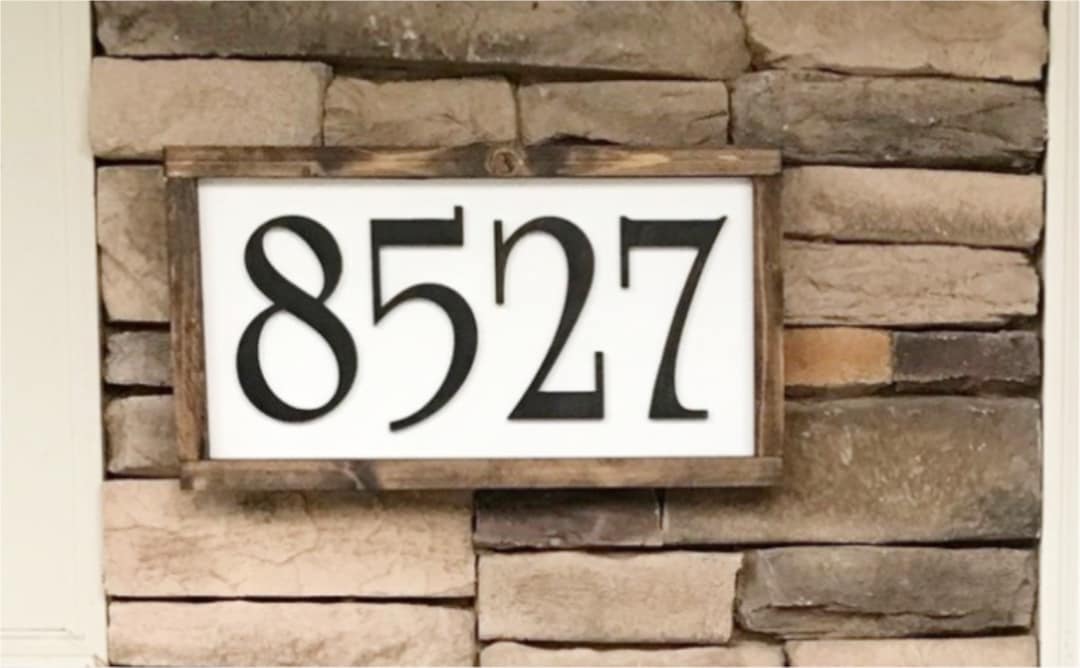 Farmhouse Style House Number Sign, House Number Sign,number Sign ...