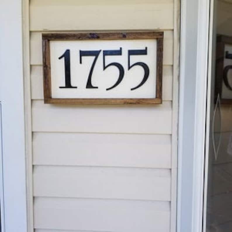 4 Number Farmhouse Style House Number Sign House Number - Etsy