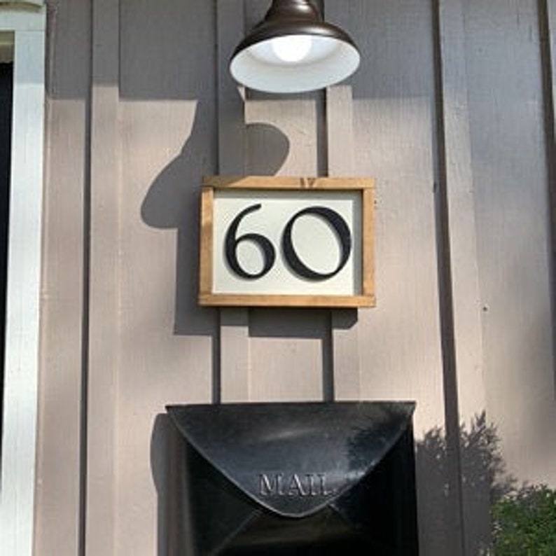 2 Number Farmhouse Style House Number Sign House Number | Etsy
