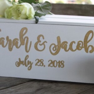 White Wedding Card Box, Card Holder Rustic Wedding Decor, Wedding Card ...