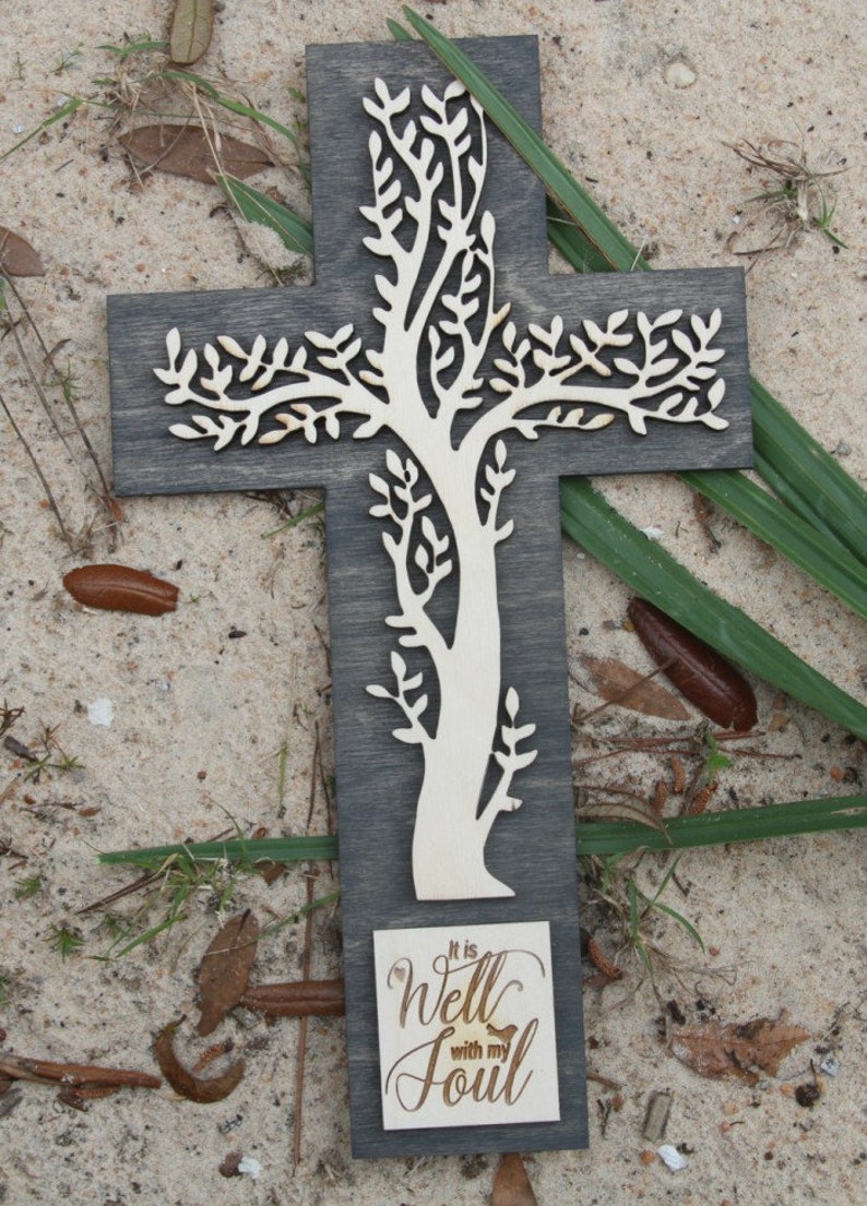 Tree of Life Cross Baptism Cross Confirmation Cross Wood - Etsy