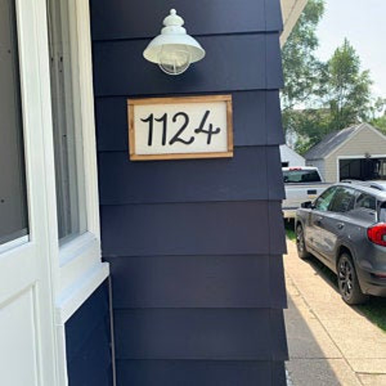 4 Number Farmhouse Style House Number Sign, House Number Sign,number ...