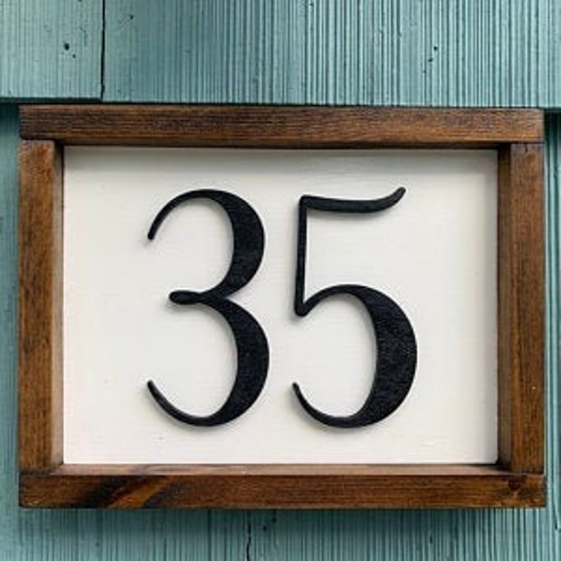 2 Number Farmhouse Style House Number Sign, House Number Sign,number ...