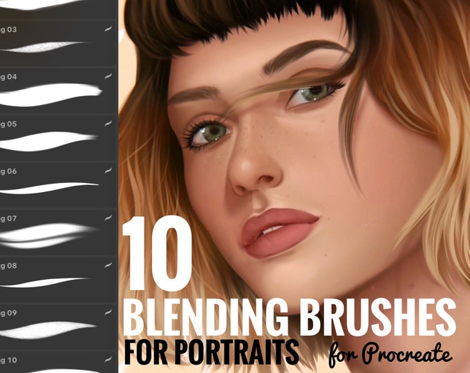 Procreate Smudge and Blend Brushes (7 Brushes) for Easy Blending on ...