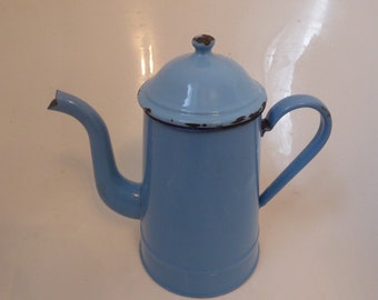 Blue coffee pot | Etsy