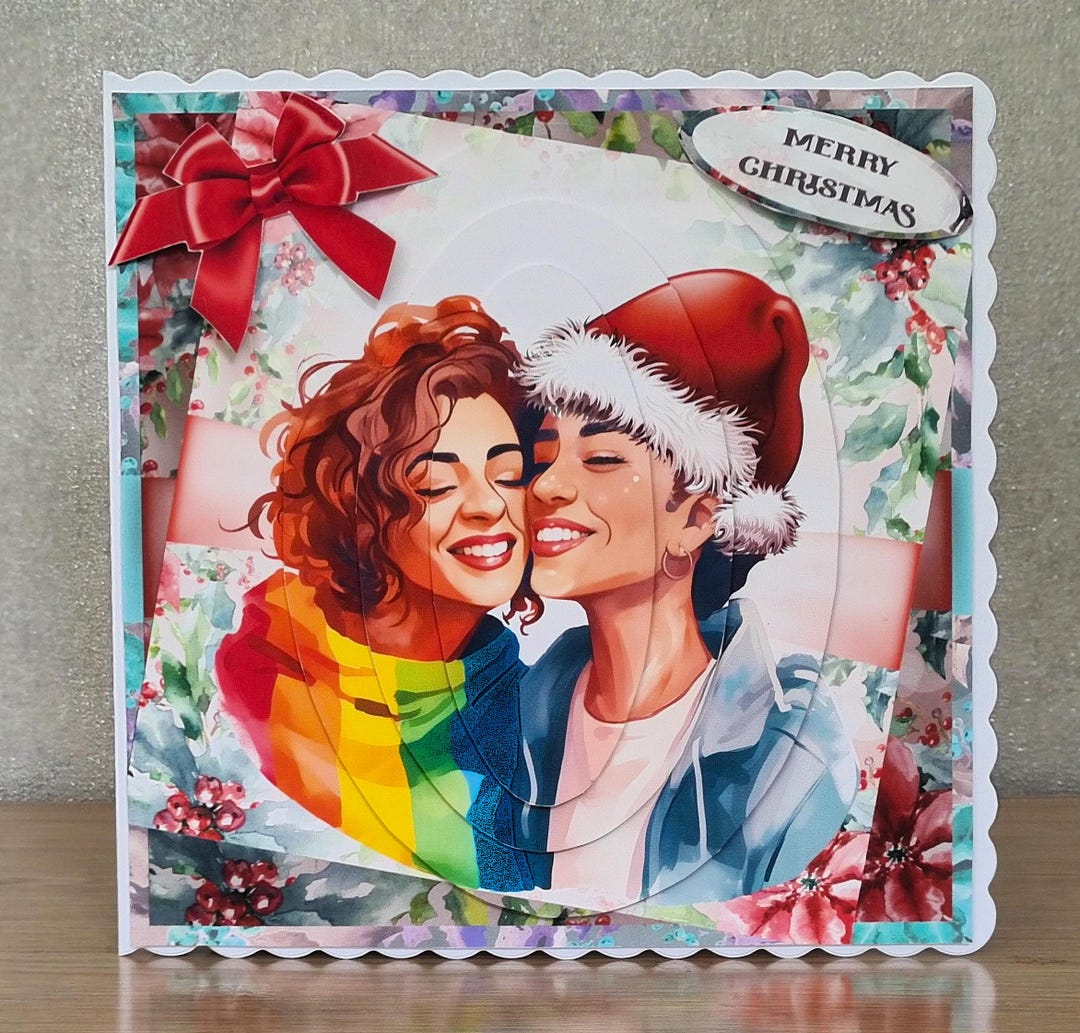 LGBT Christmas Card, Couple Christmas Card, LGBT Pride, Girlfriend Wife ...