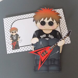 Punk Birthday Card, Pop up Card for Boys, Personalised Cards for Son ...