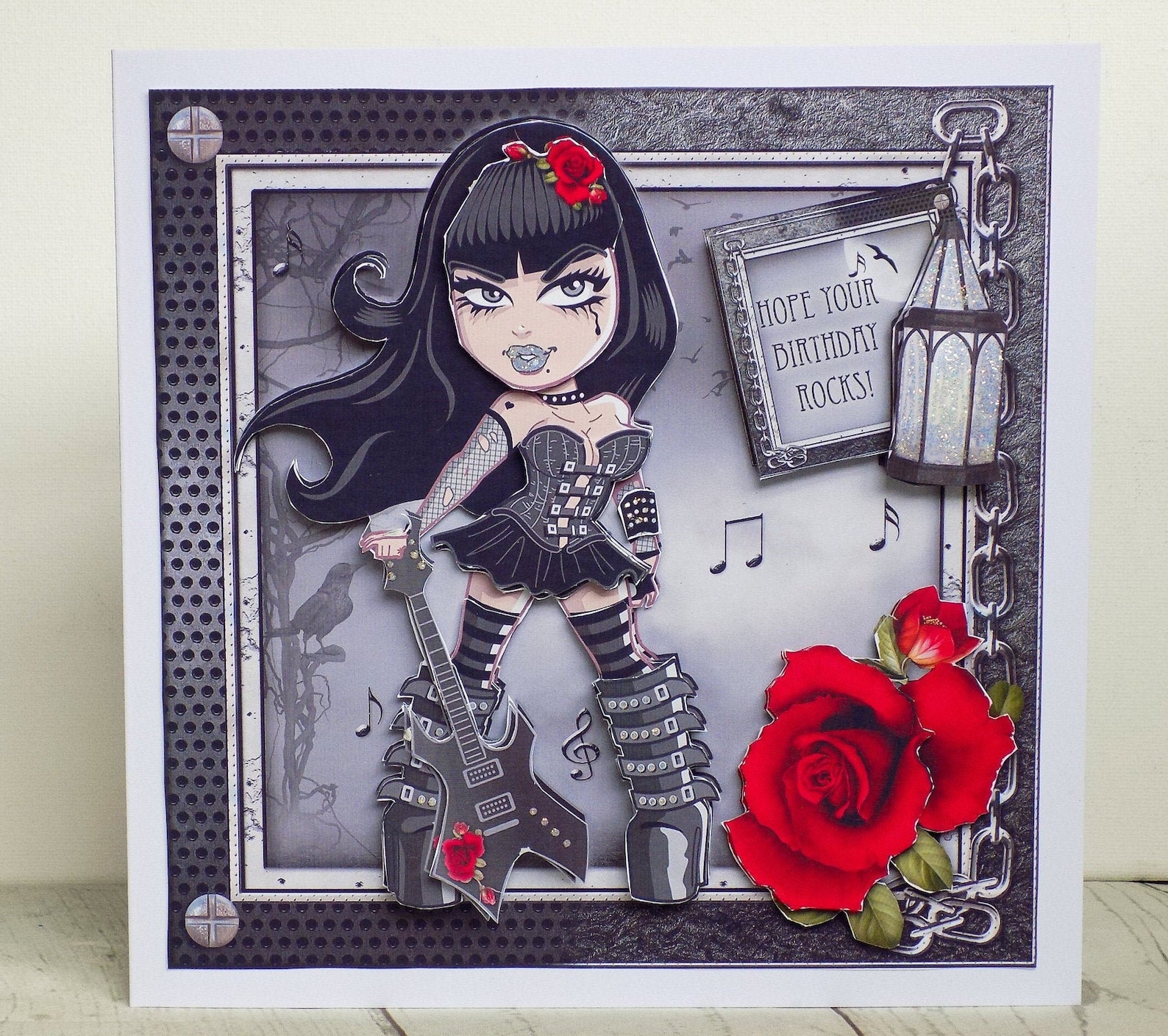 Rock Chick Birthday Card for Girlfriend Daughter Best Friend | Etsy UK