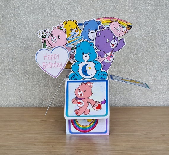 Care Bears Birthday Card Children s Pop up Card Handmade Personalised Birthday Card Etsy UK
