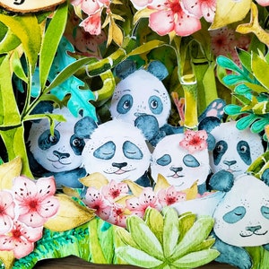 Panda Birthday Card, Personalised Birthday Gift for Her, 3D Pop up ...