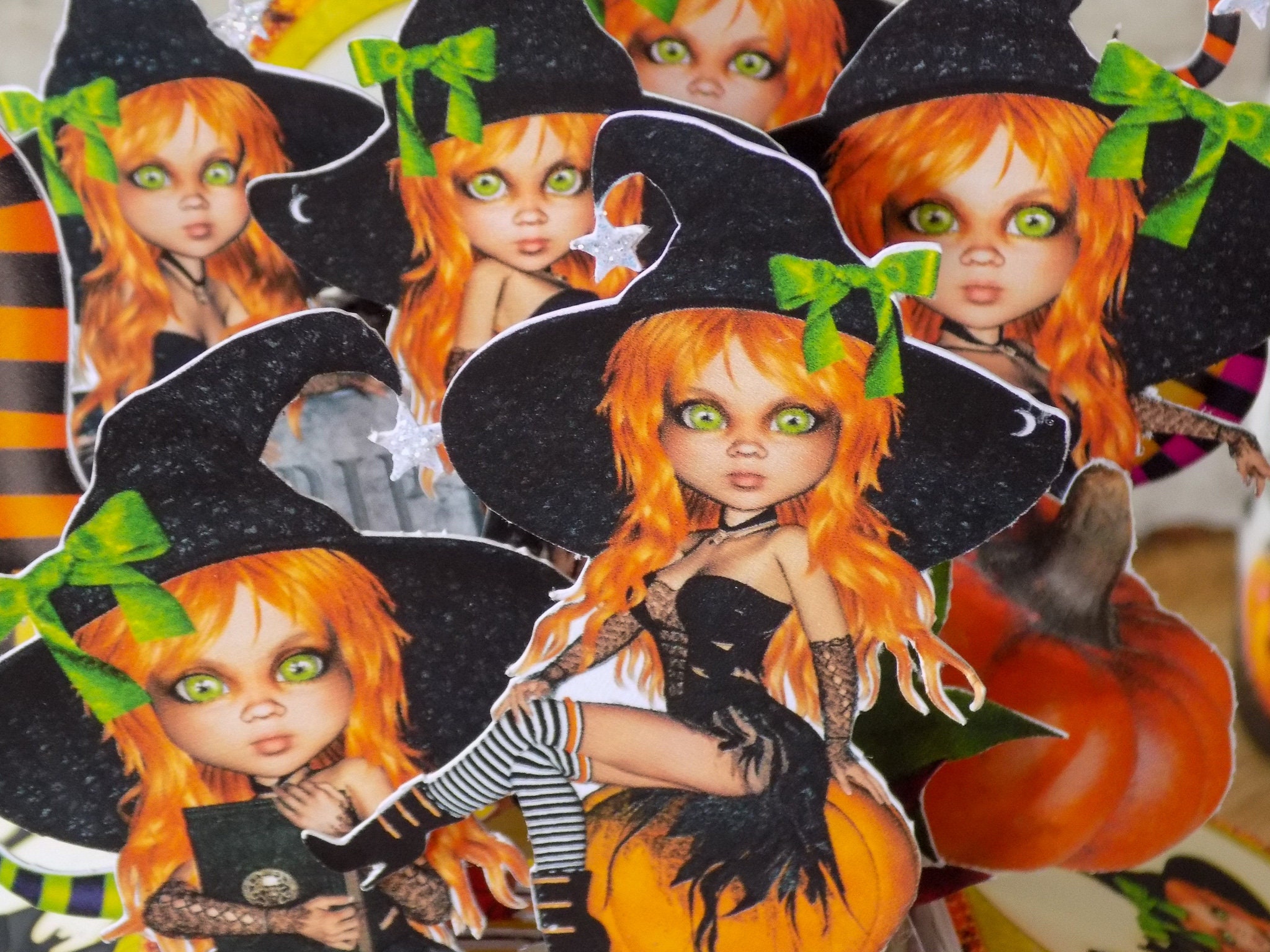 Tarjetas de cumpleaños de brujas de Halloween para la hija | Etsy